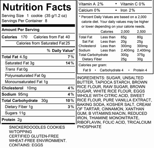 Gluten-Free Creations Bakery: Snickerdoodles